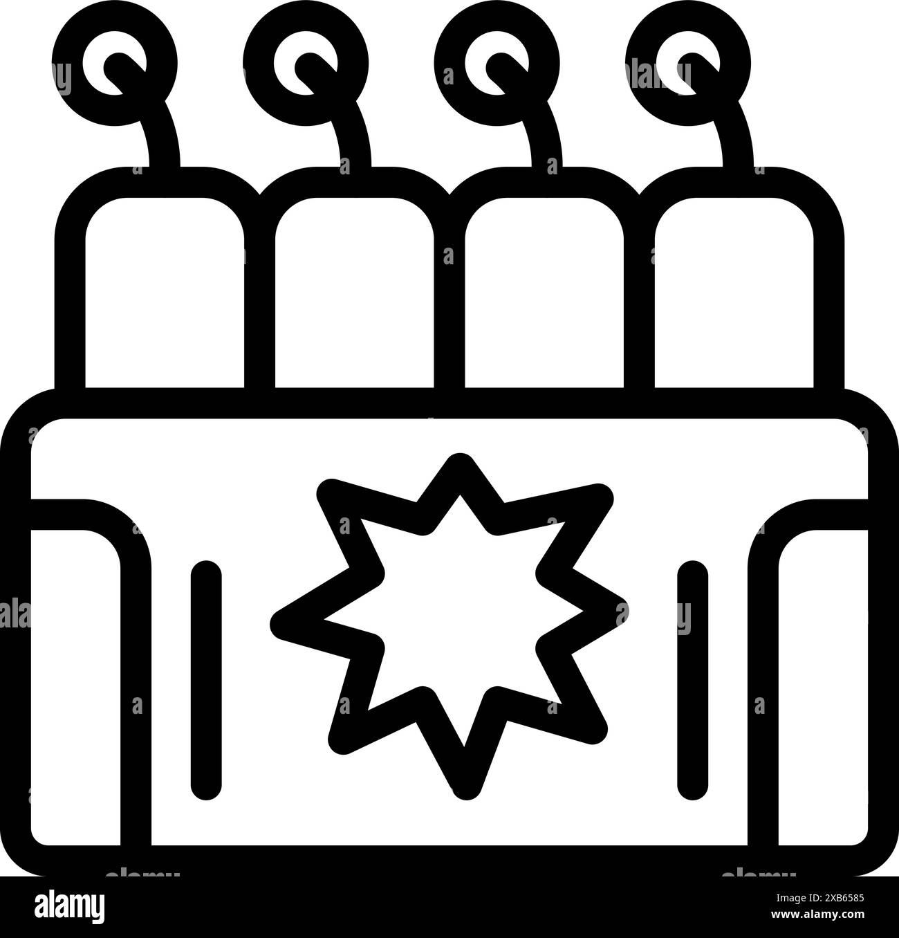 This icon represents a set of fireworks, often used for celebrations ...