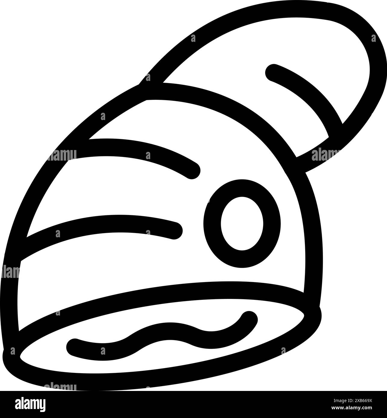Simple black and white line drawing of a swimming cap, perfect for ...