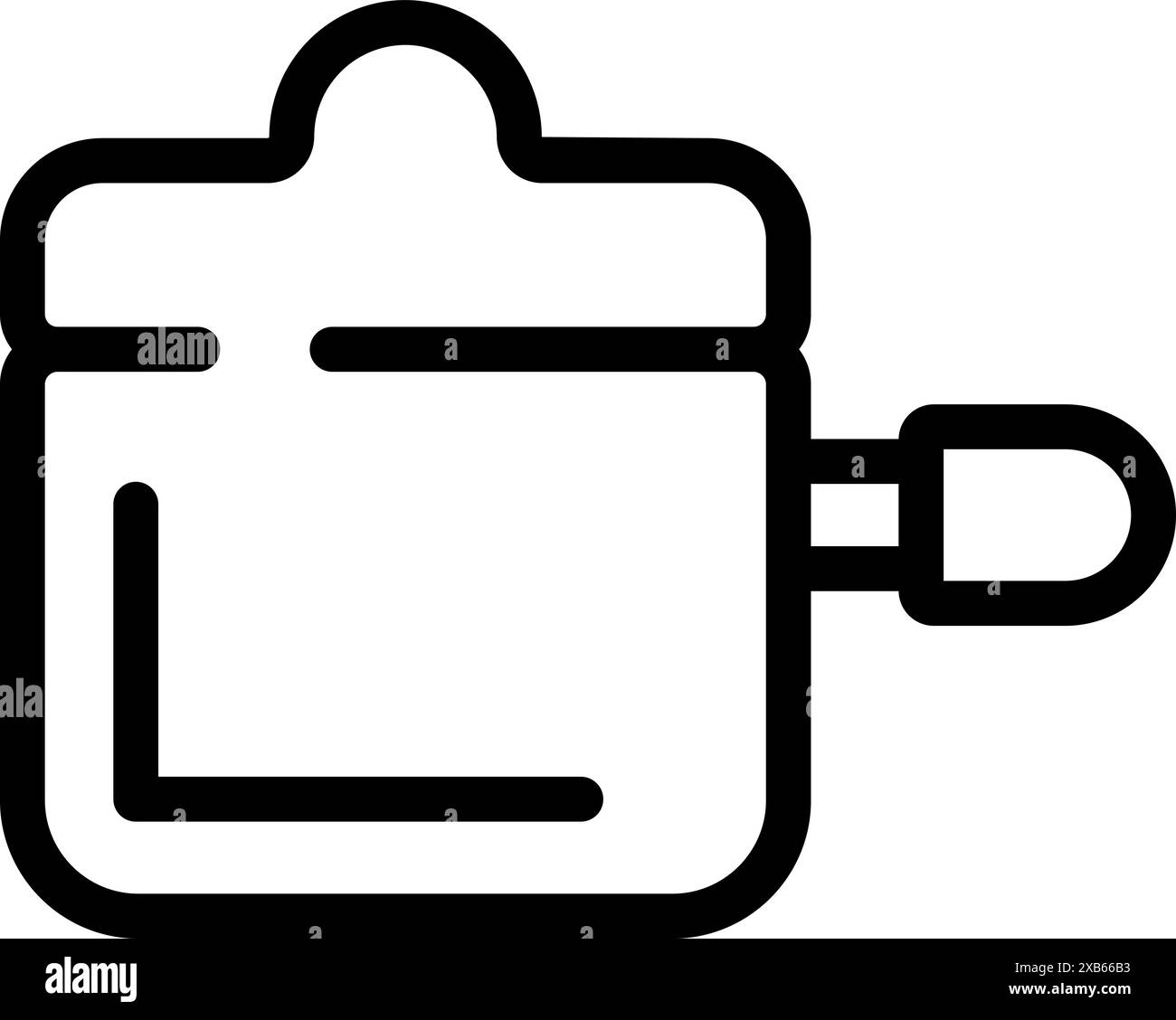 Simple cooking pot icon representing kitchen utensil for boiling water ...