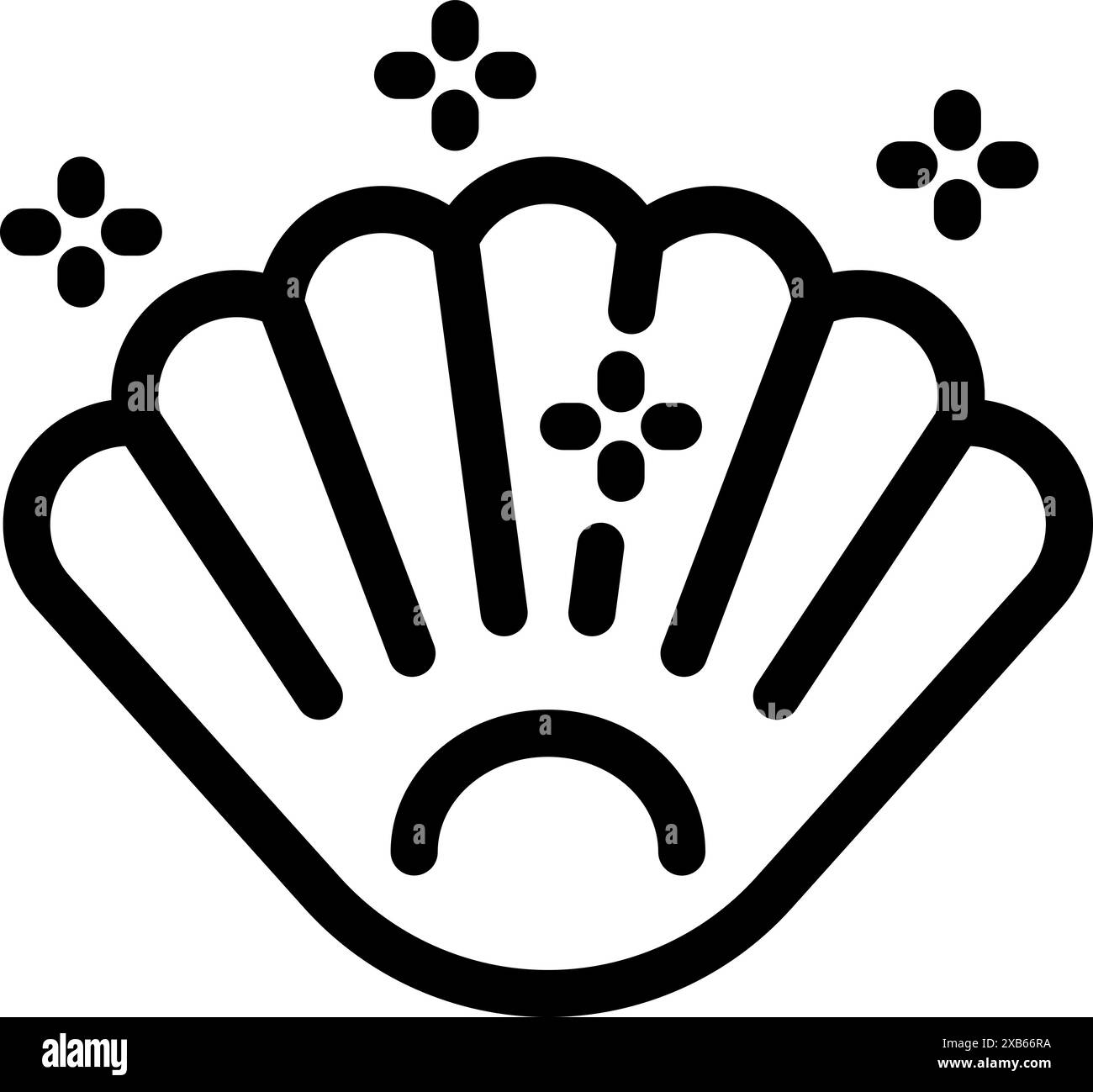 Simple line drawing of a beautiful shining seashell, perfect for ...