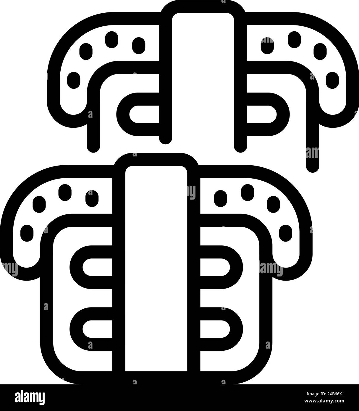 Medical orthopedic spine braces supporting back icon in outline style ...