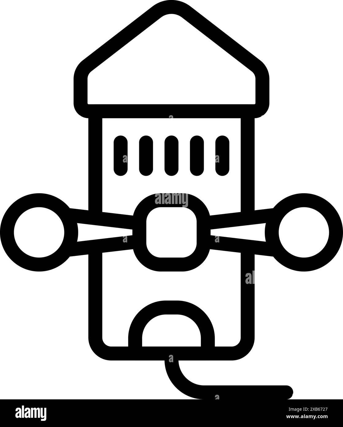Line art icon of a water pump, ideal for diagrams and infographics ...