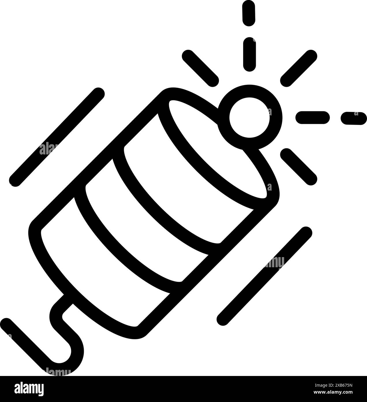 Firework rocket exploding with sparks flying through the air Stock ...