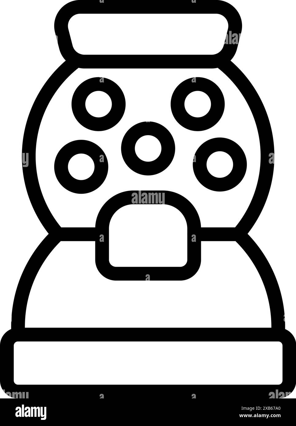 Simple line art illustration of a gumball machine filled with gumballs Stock Vector Image & Art ...