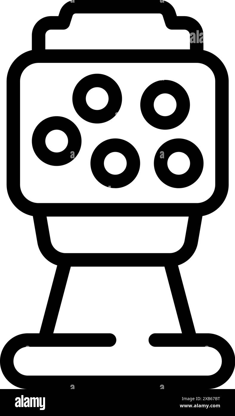 Outline icon representing a smart home device, potentially a security ...