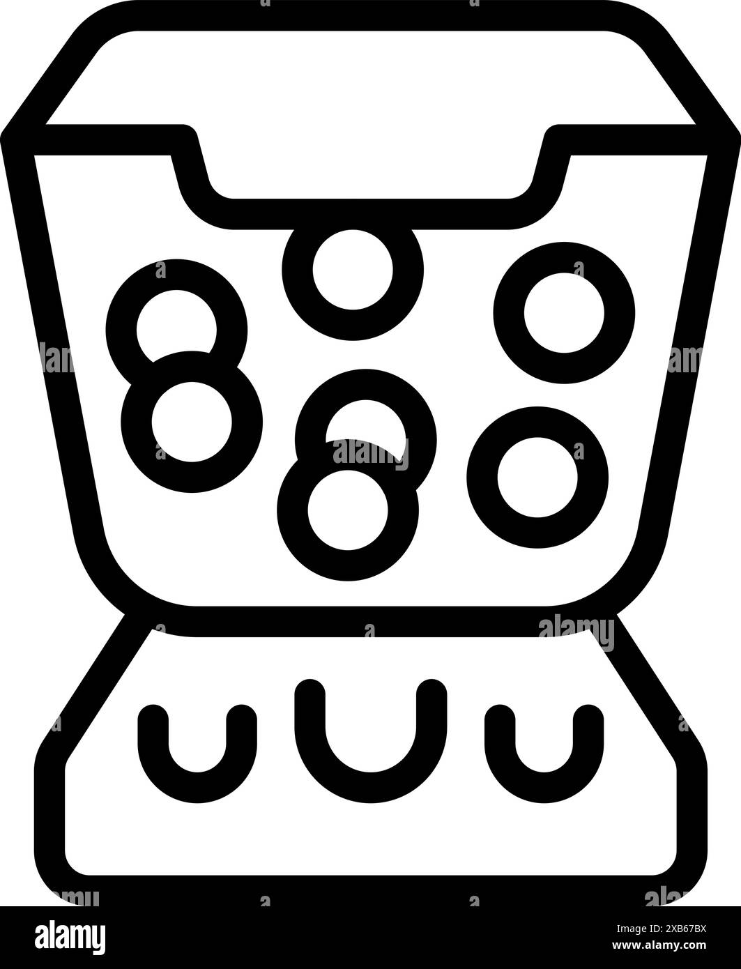 Bingo lottery game with balls falling out drawing winning number ...