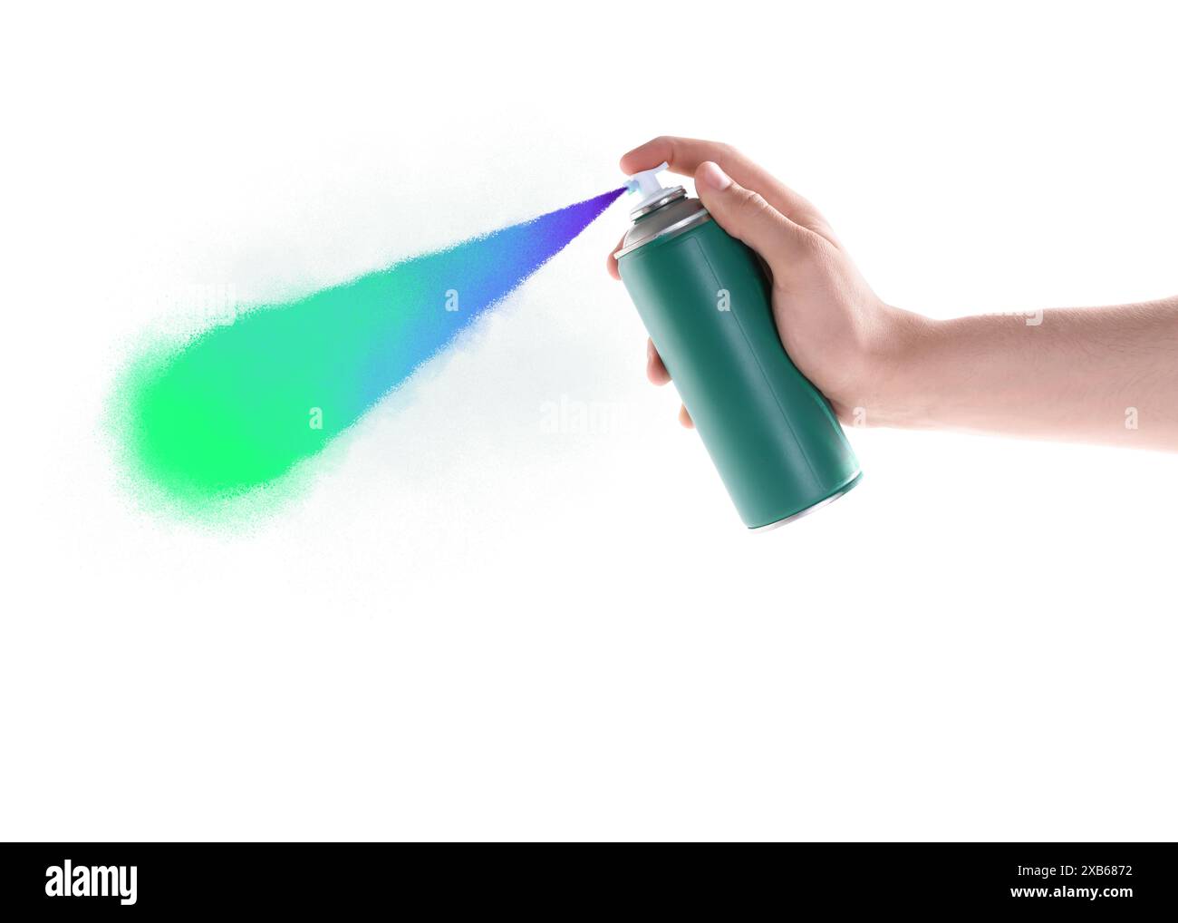 Person spraying green paint hi-res stock photography and images - Alamy