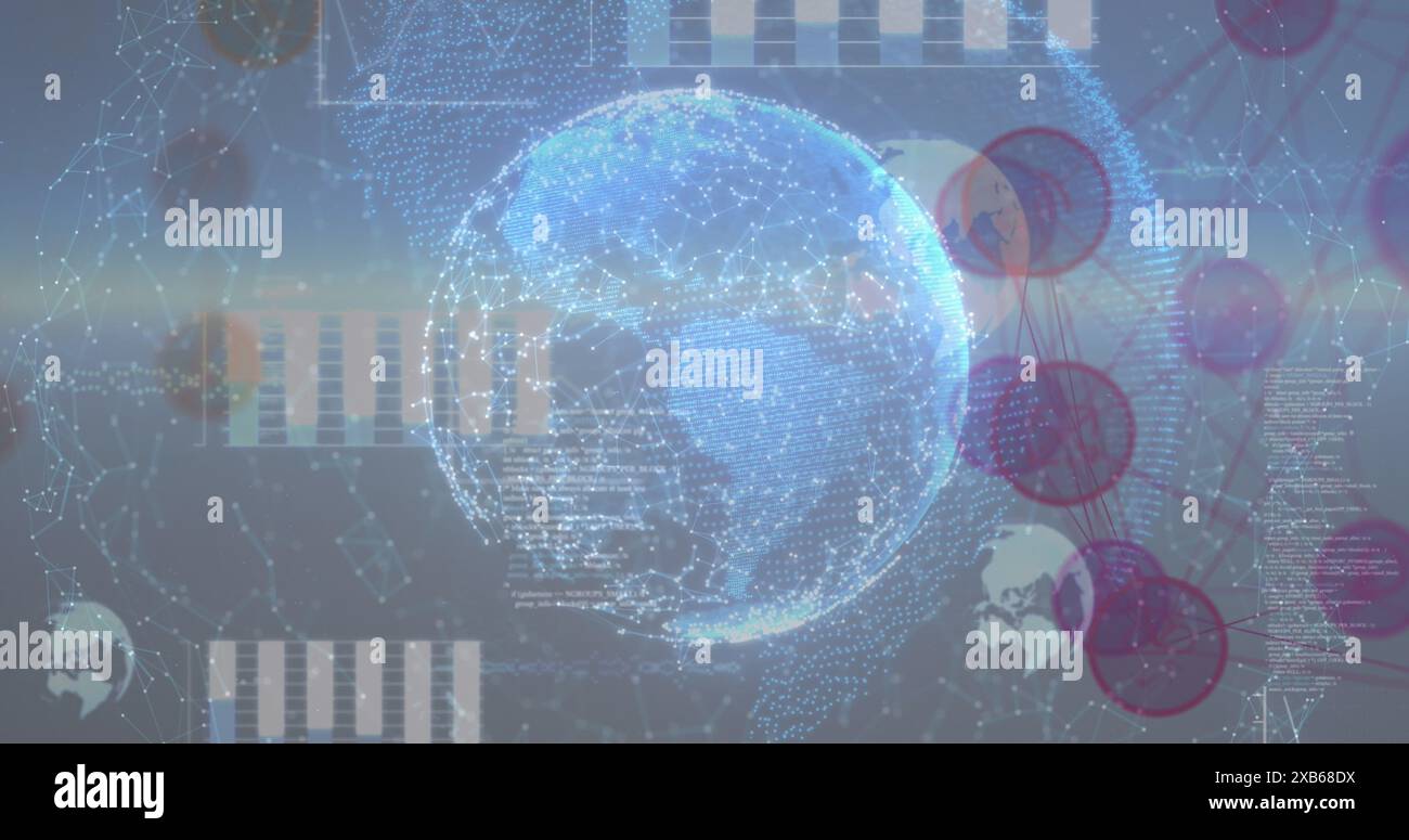 Digital globe data points graphs hi-res stock photography and images - Alamy