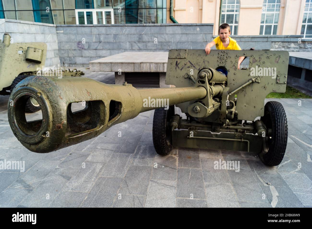 Kharkiv, Ukraine, June 10, 2024 Military monument in downtown Kharkiv ...