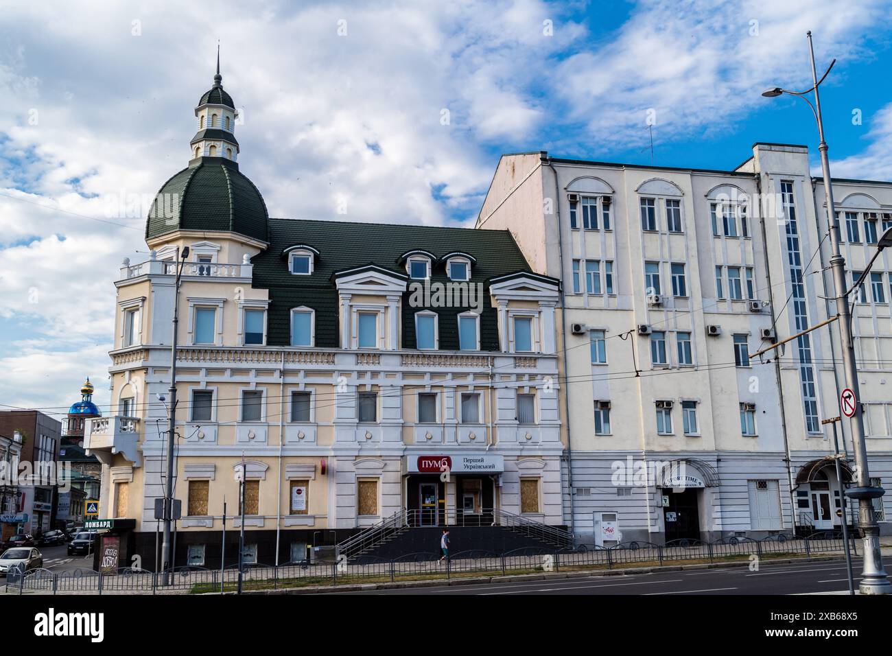 Kharkiv, Ukraine, June 10, 2024 Military monument in downtown Kharkiv ...
