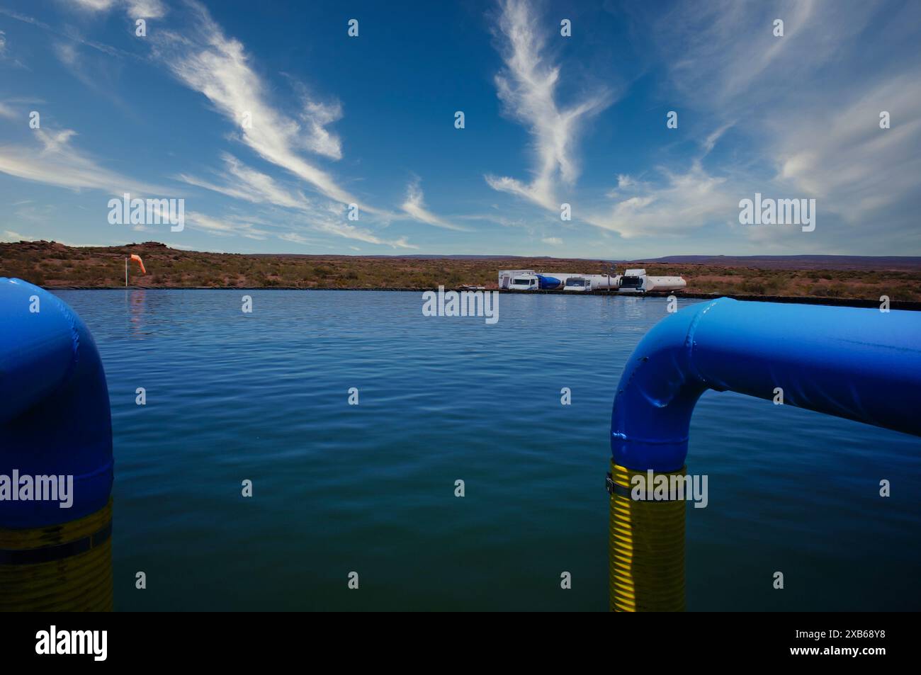 battery of water tanks in reservoir Stock Photo - Alamy
