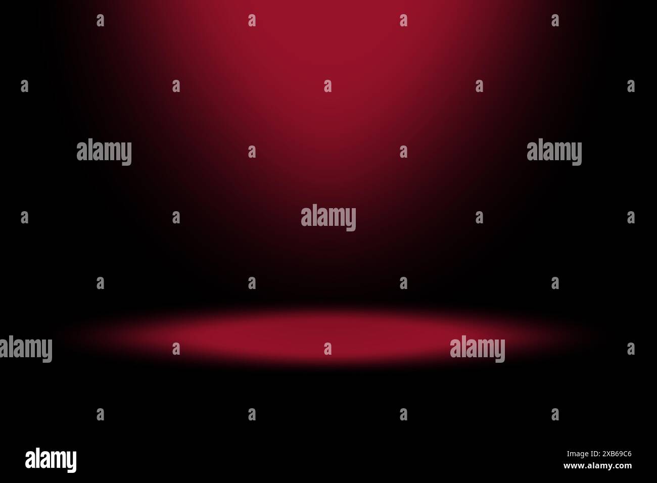 Dark spotlight background. Red gradient light. Abstract stage vector ...