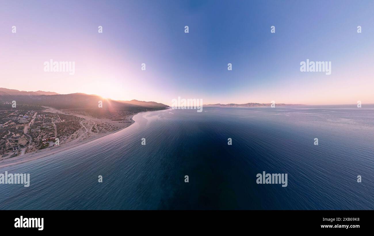 Sunrise over Bahia de La Ventana in Baja California Sur, Mexico Stock ...