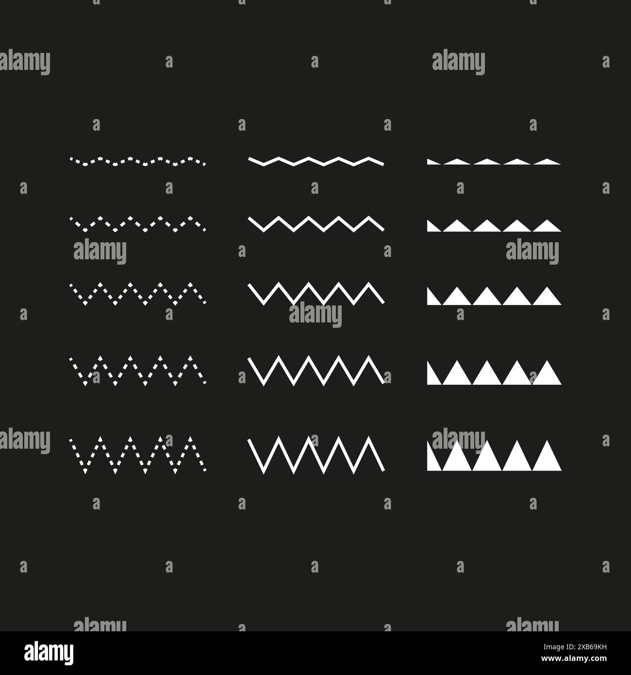 Geometric line patterns. Black and white designs. Abstract vector ...