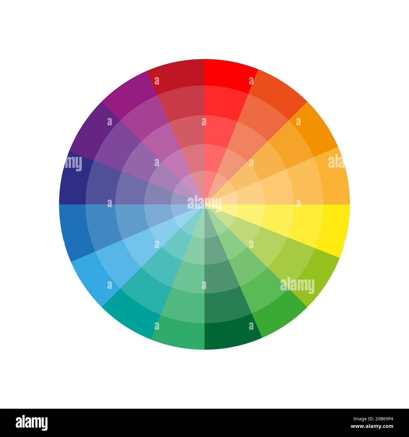 Color wheel chart. Multicolored gradient hues. Circular spectrum vector ...