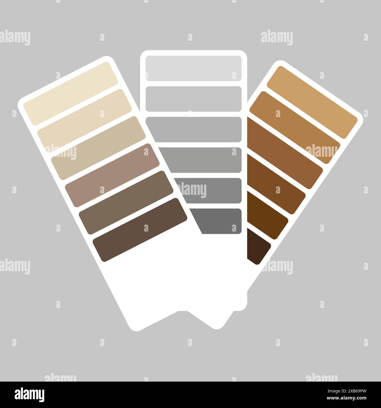 Color swatch vector. Neutral palette illustration. Beige brown gray ...
