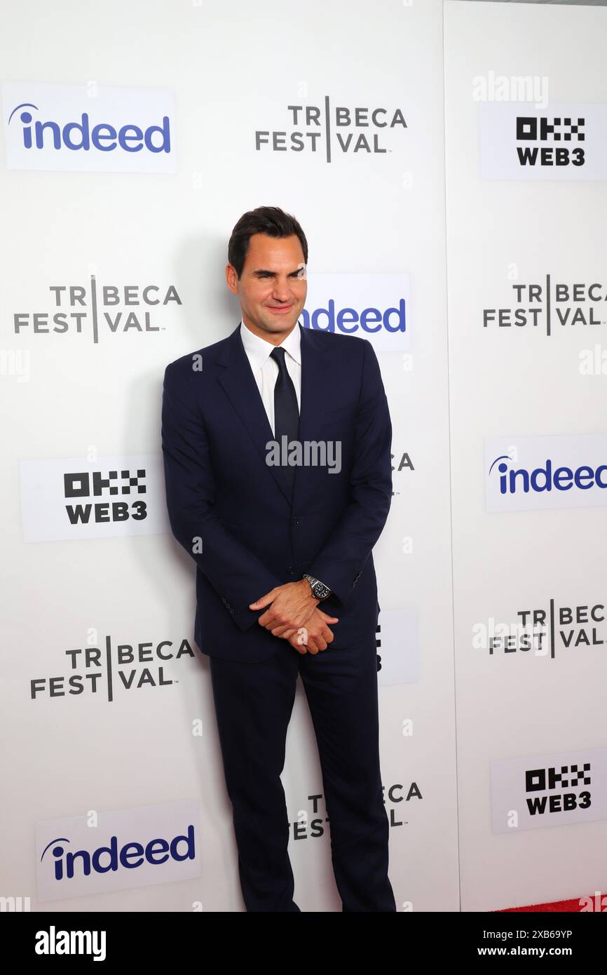 New York, NY. June 10, 2024. Roger Federer attends the world premiere ...