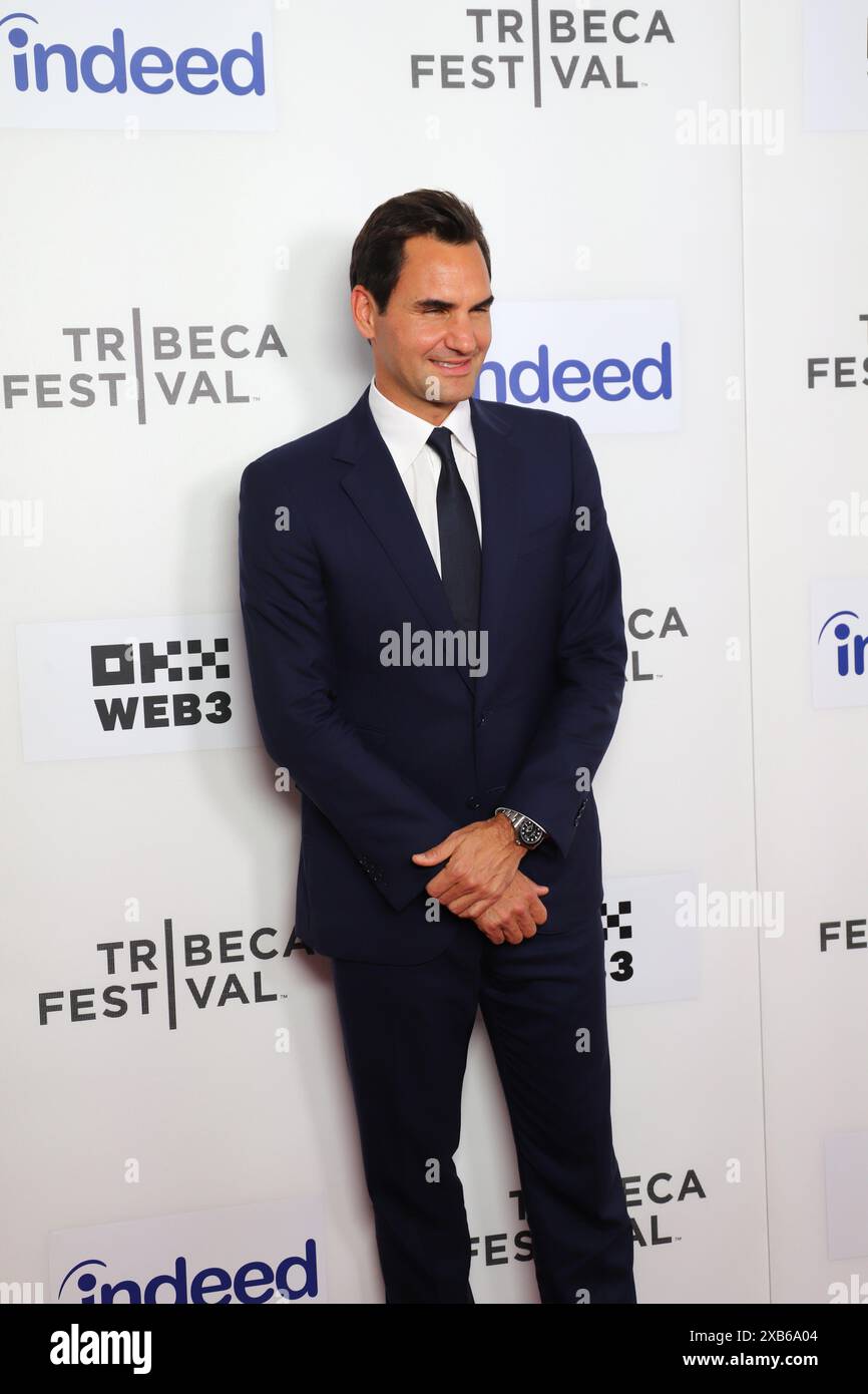 New York, NY. June 10, 2024. Roger Federer attends the world premiere ...