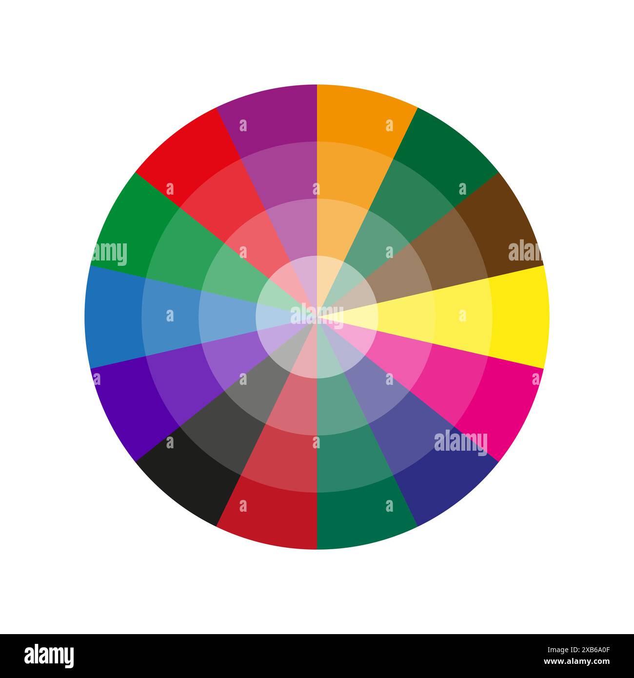 Color wheel vector. Spectrum circle illustration. Vibrant rainbow ...