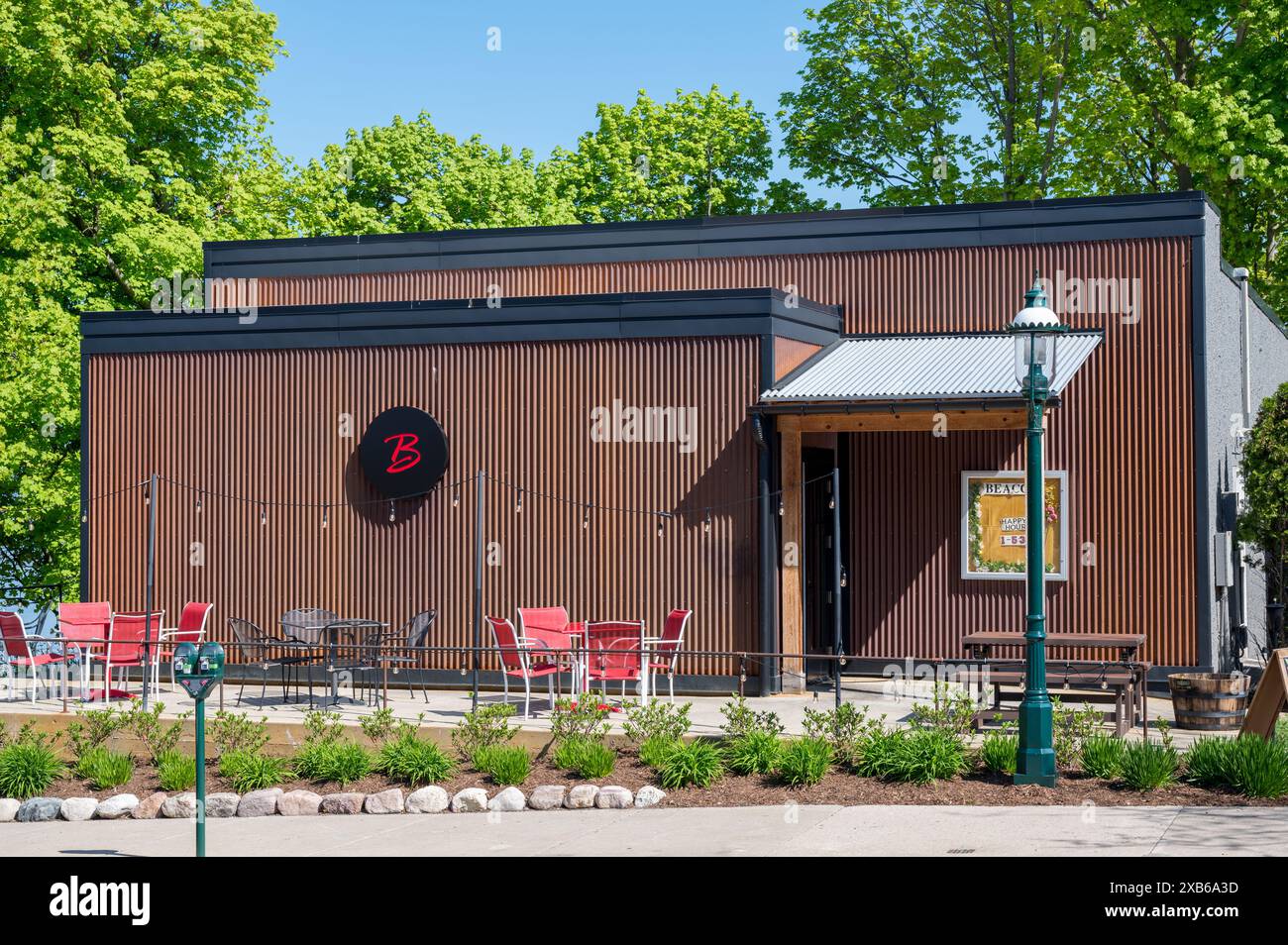 Petoskey, MI - May 18th, 2024: Palette Bistro Storefront with Outdoor ...