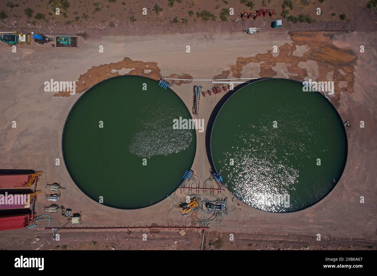 battery of water tanks in reservoir Stock Photo - Alamy