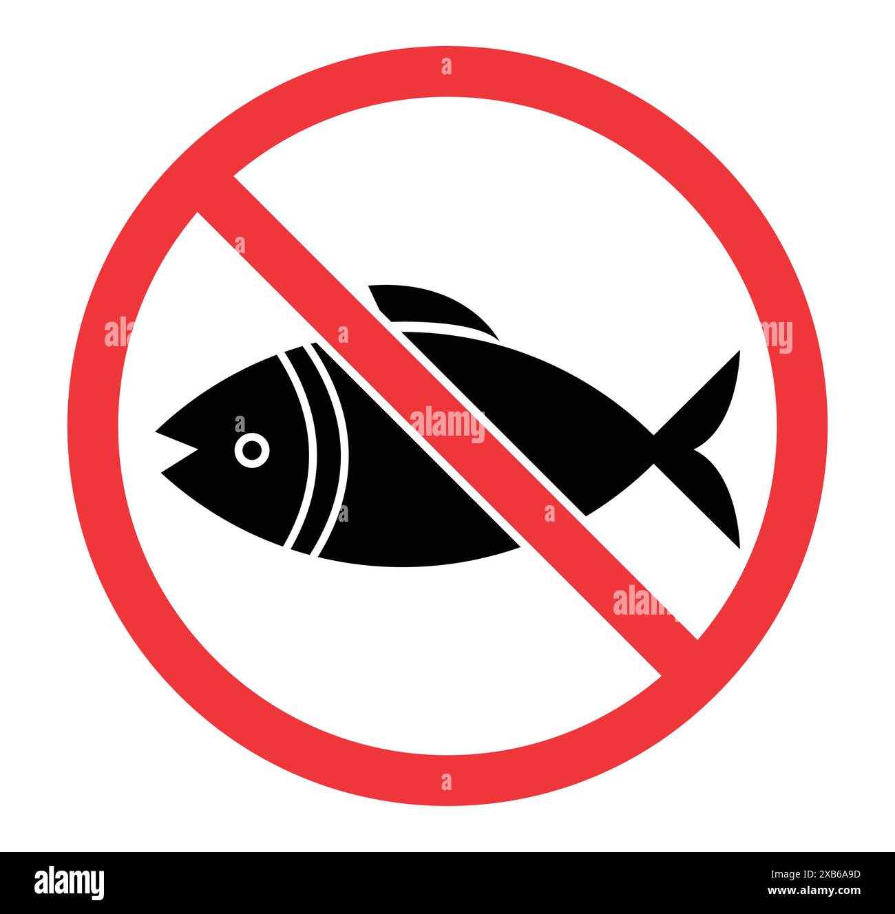 No fishing vector icon with flat style. Warning, ban, caution sign. Do ...