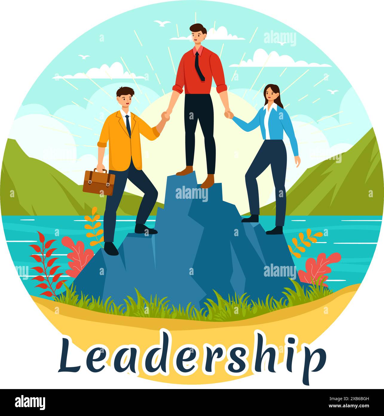 Career cooperation Stock Vector Images - Alamy