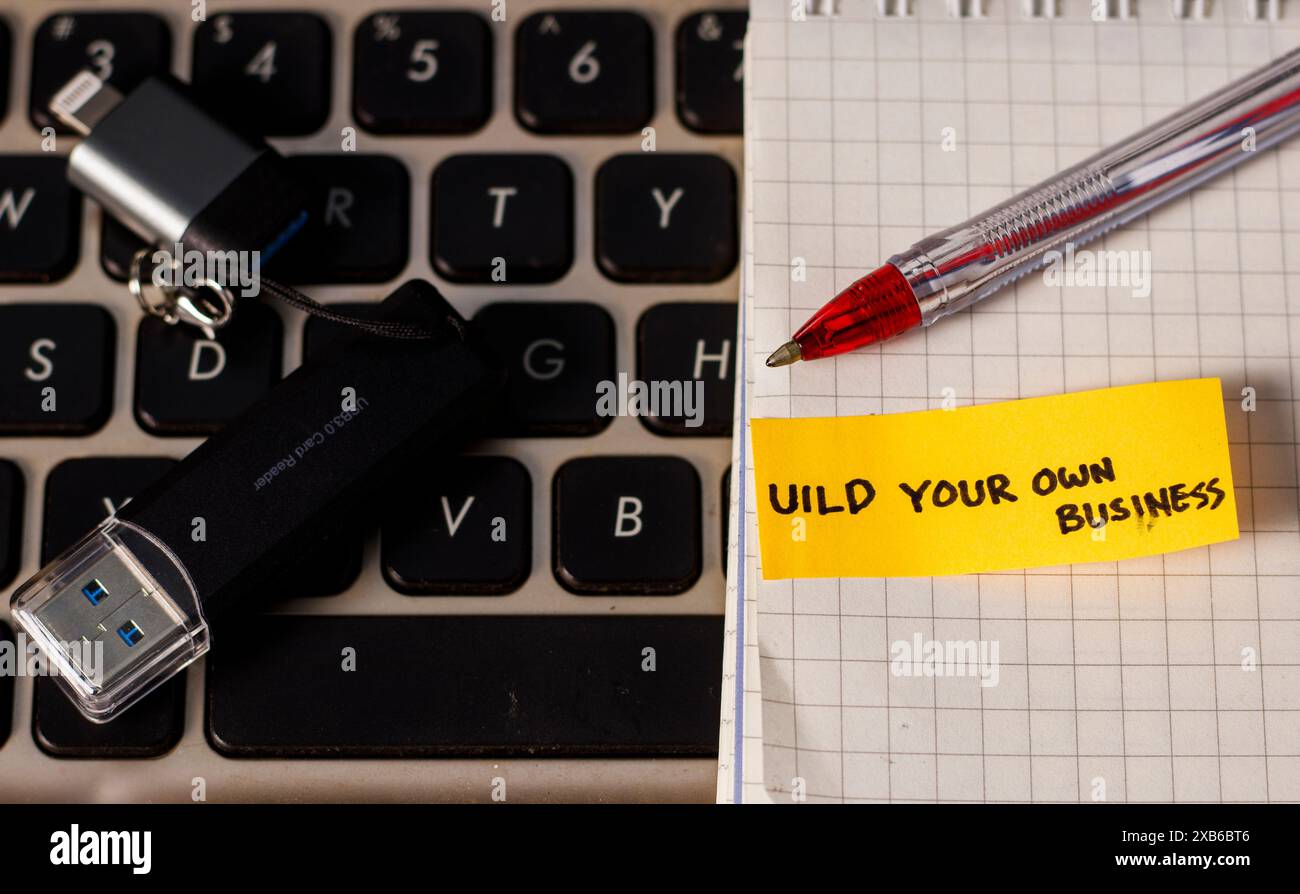 Electronic work tools include laptops, USB converters, mice and sticky ...