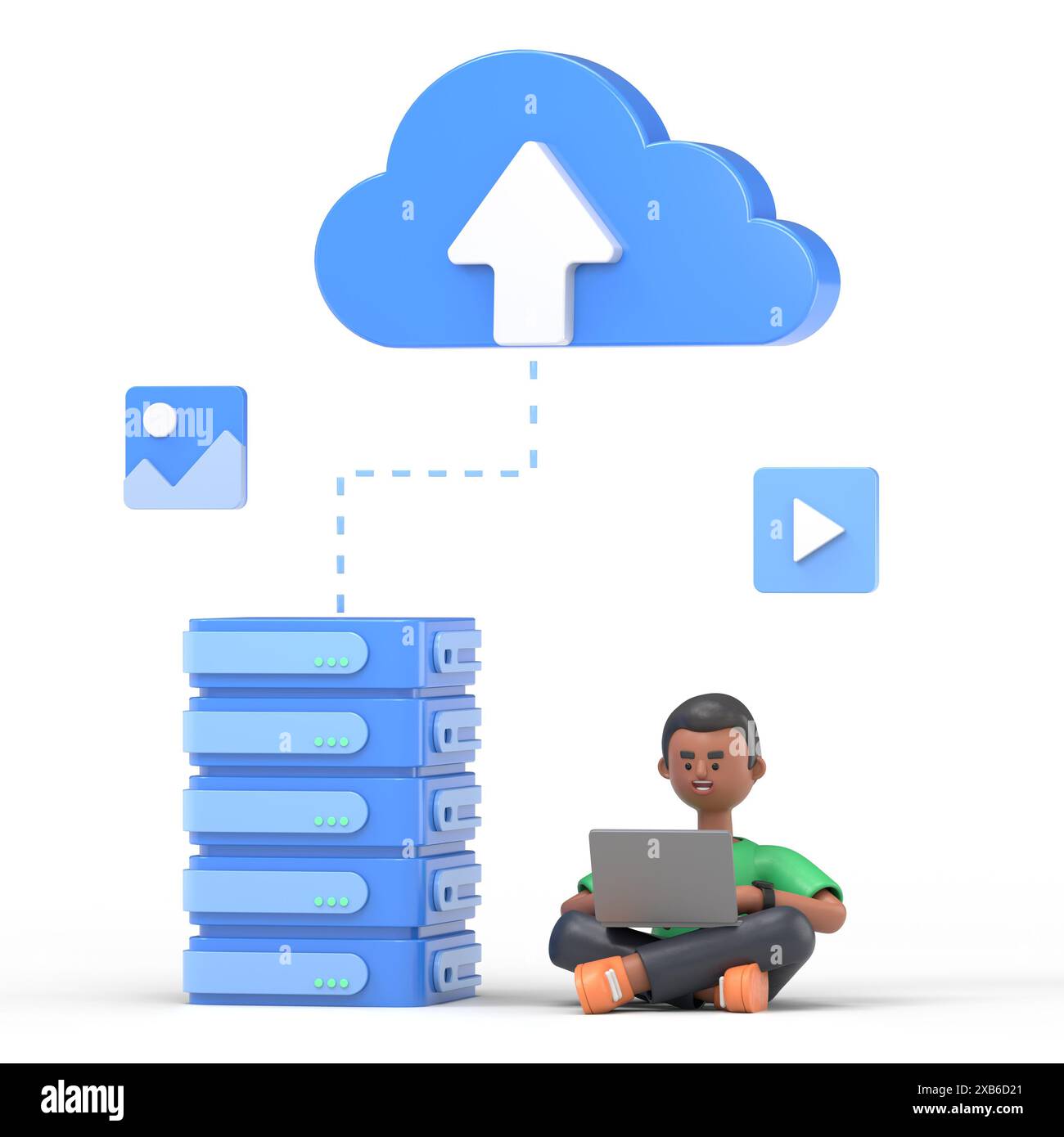 Banner template design boy Cut Out Stock Images & Pictures - Alamy