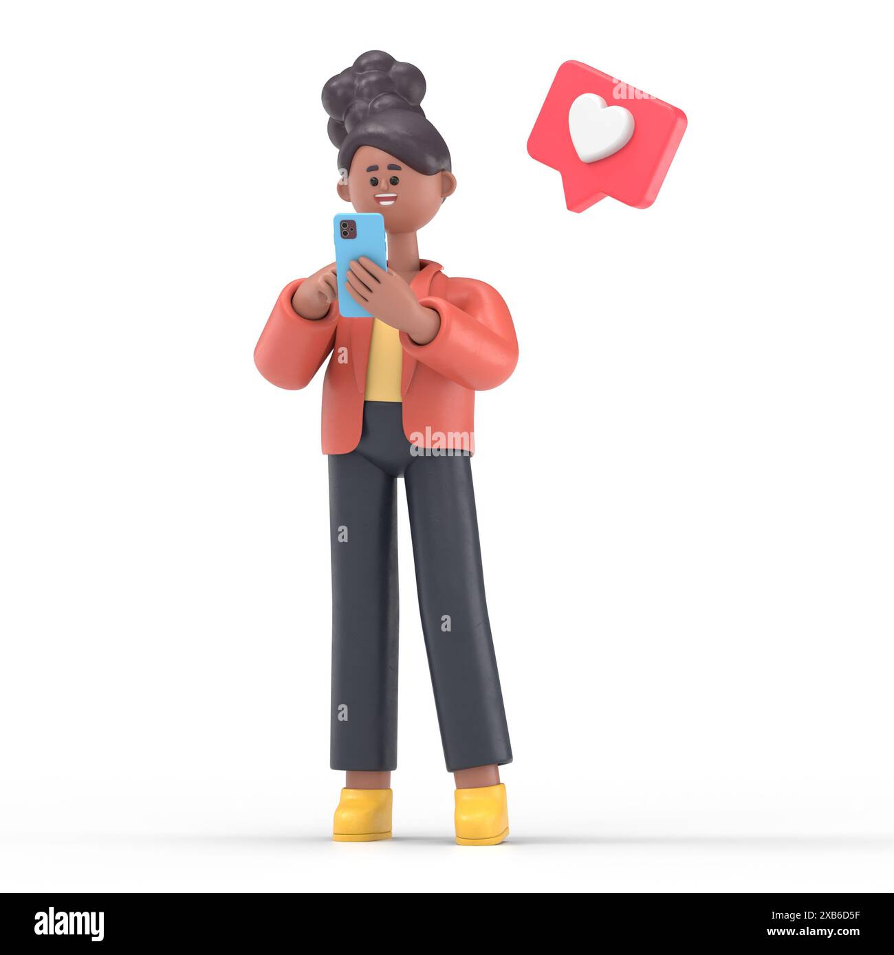 Female message sms computer Cut Out Stock Images & Pictures - Alamy