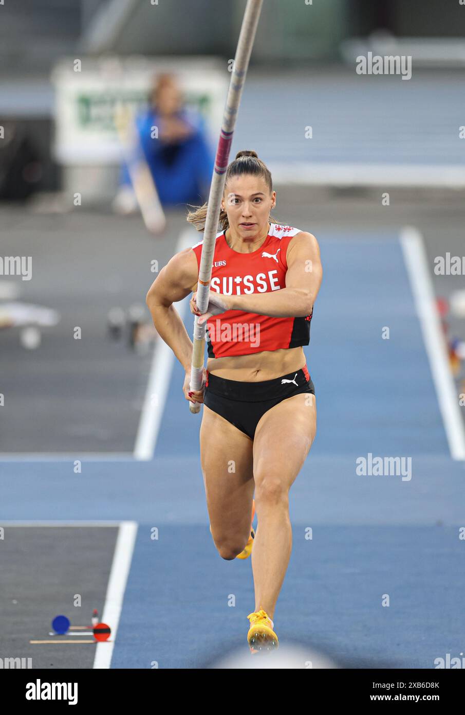 Rome, Italy. 10th June, 2024. Angelica Moser of Switzerland competes ...