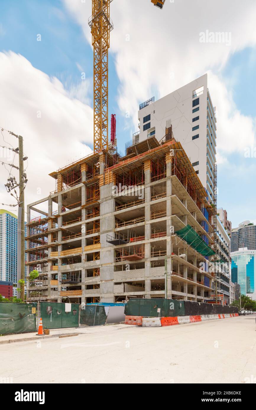 Construction site cranes in miami hi-res stock photography and images ...