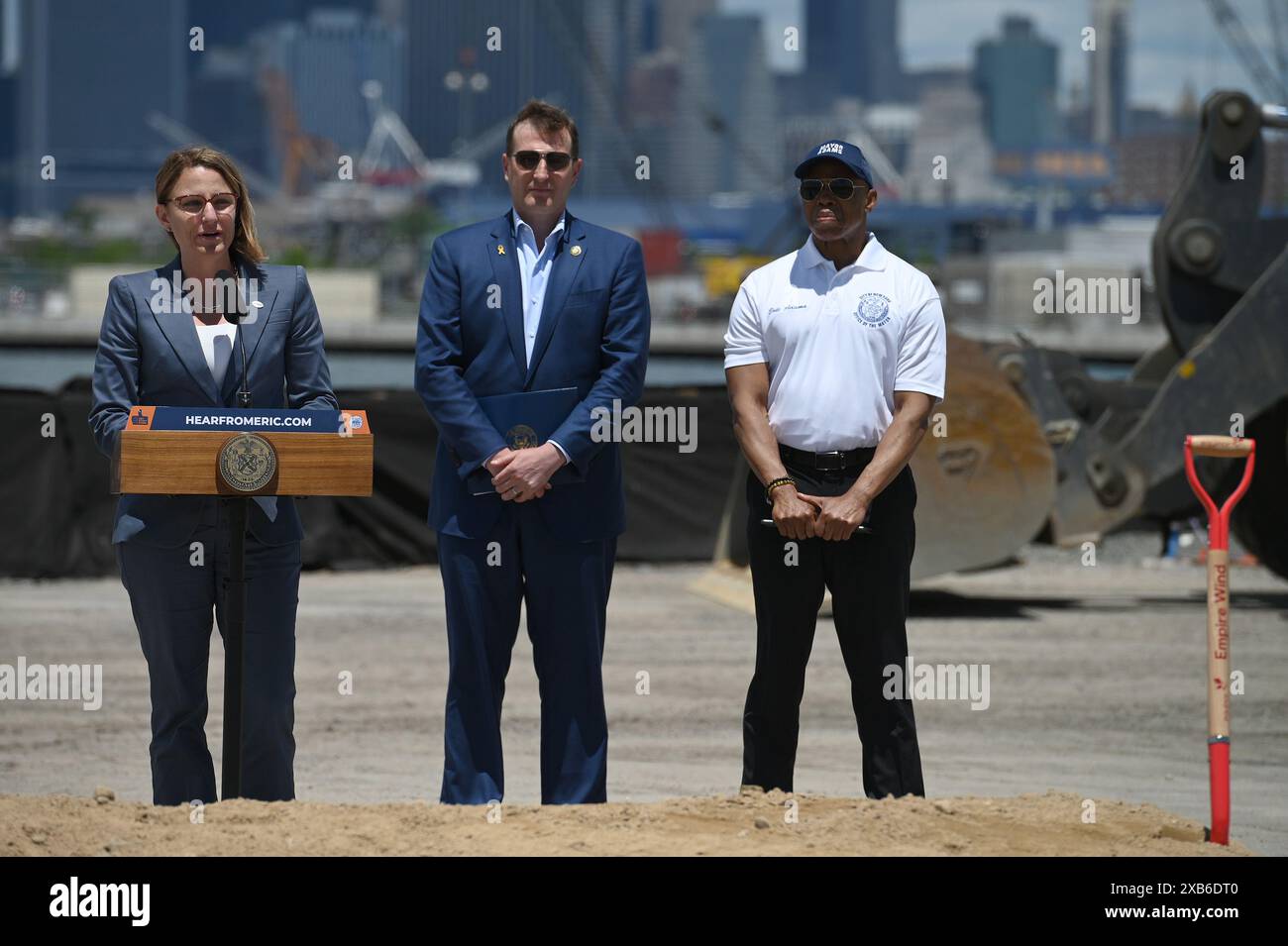 New York, USA. 10th June, 2024. New York City Mayor Eric Adams (r) and ...