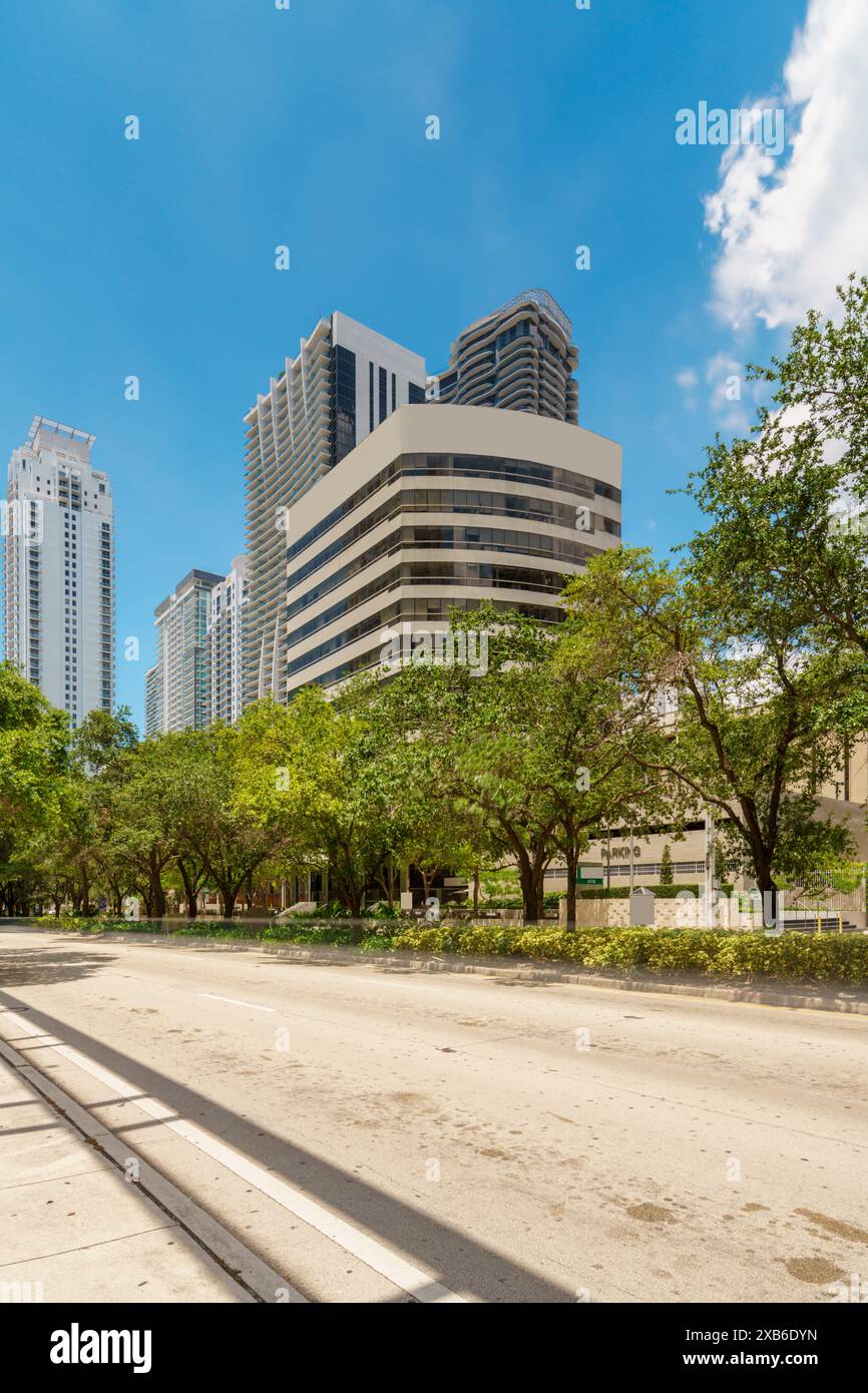 View of Brickell Avenue. Miami, Florida USA. 2024 stock photo Stock ...