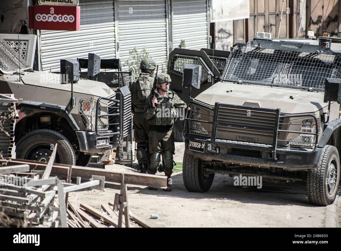 Tubas, Palestine. 10th June, 2024. Israeli soldiers take their ...