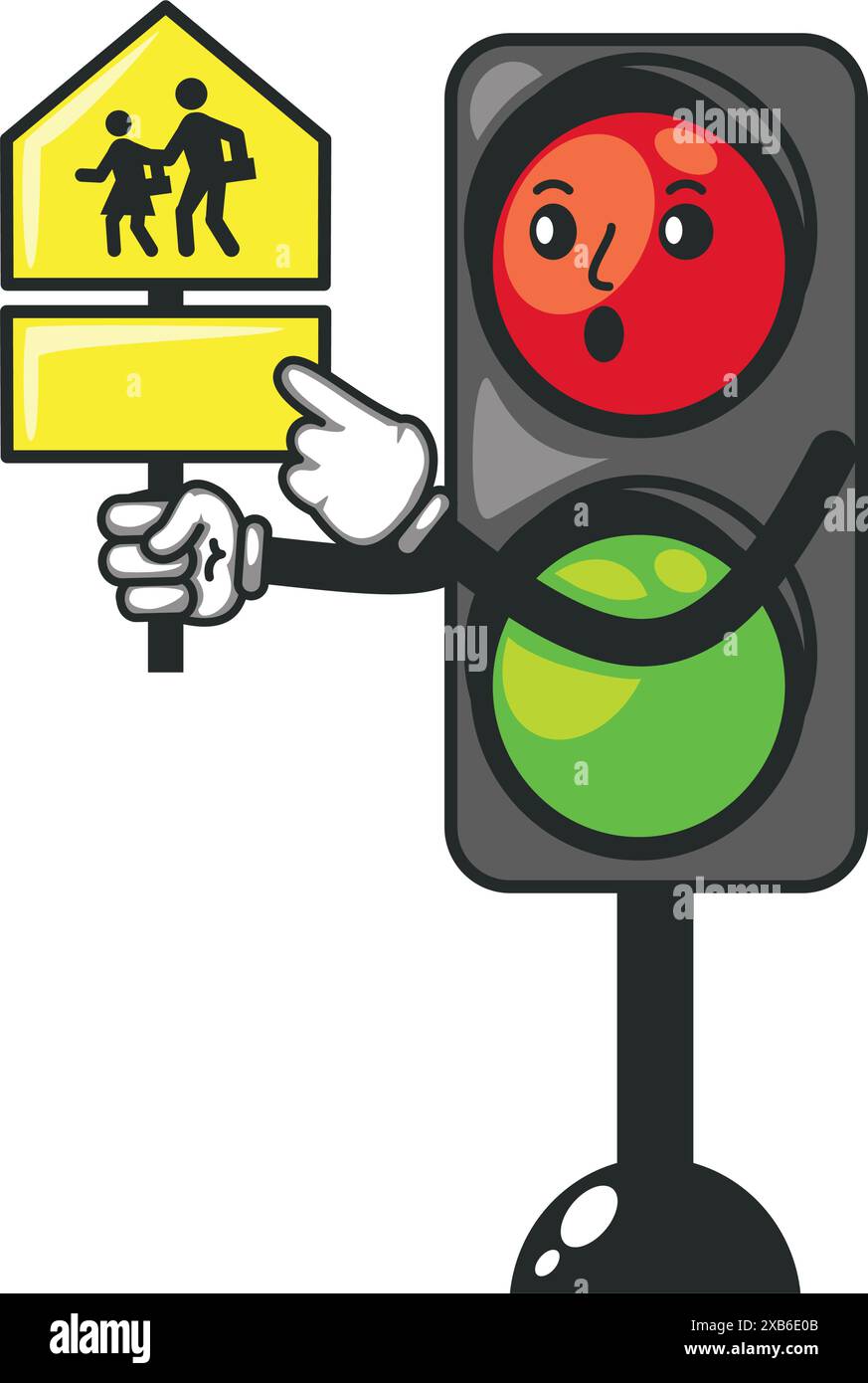 pedestrian traffic light school crossing Stock Vector Image & Art - Alamy
