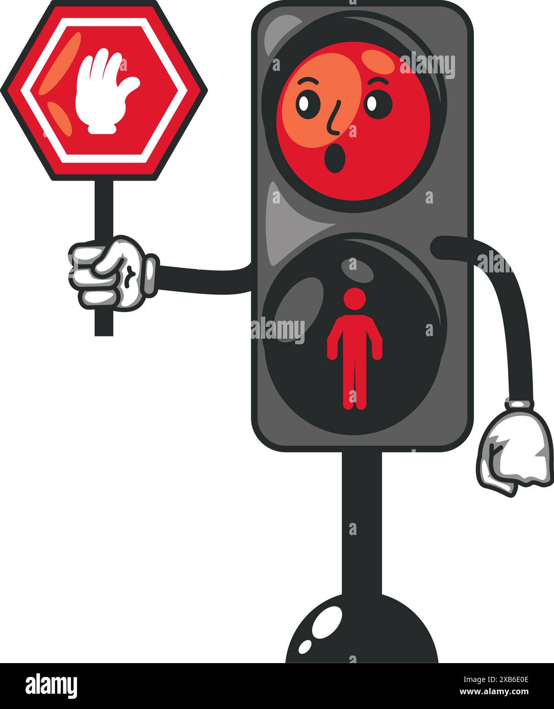 pedestrian traffic light stop caution Stock Vector Image & Art - Alamy
