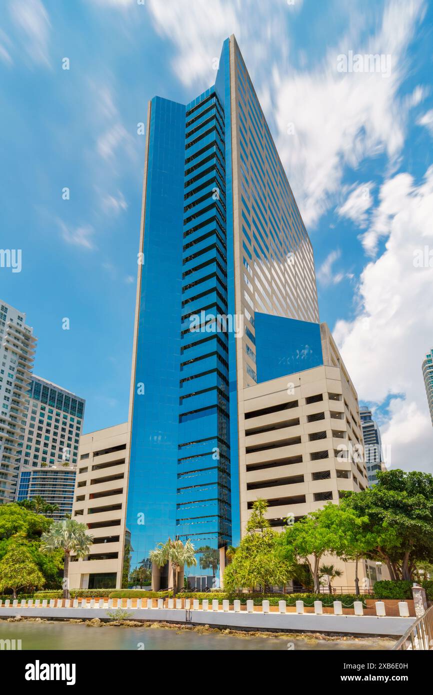 Brickell, FL, USA - June 9, 2024: 1001 Brickell Bay Drive highrise ...