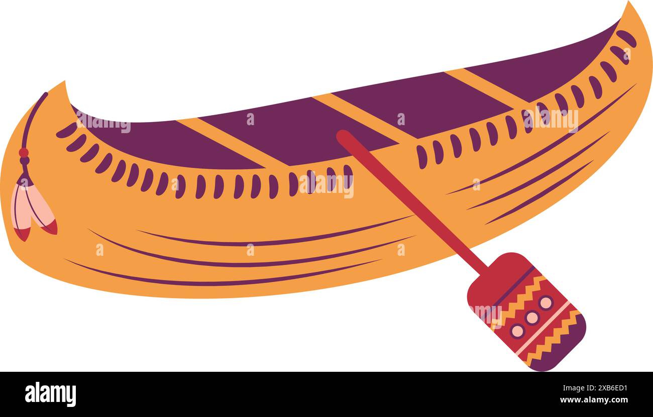 indigenous canoe and paddle Stock Vector Image & Art - Alamy