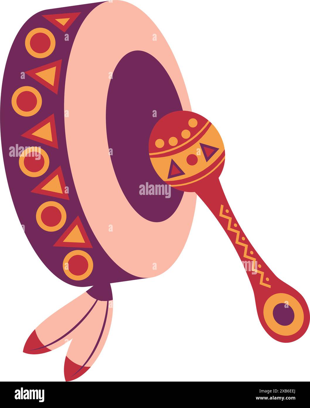 indigenous drum musical instrument Stock Vector Image & Art - Alamy