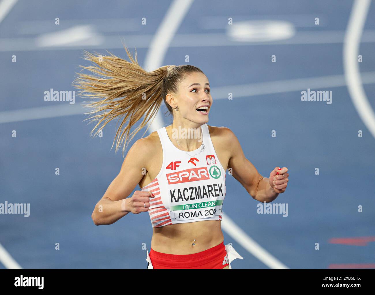 Rome, Italy. 10th June, 2024. Natalia Kaczmarek of Poland celebrates ...