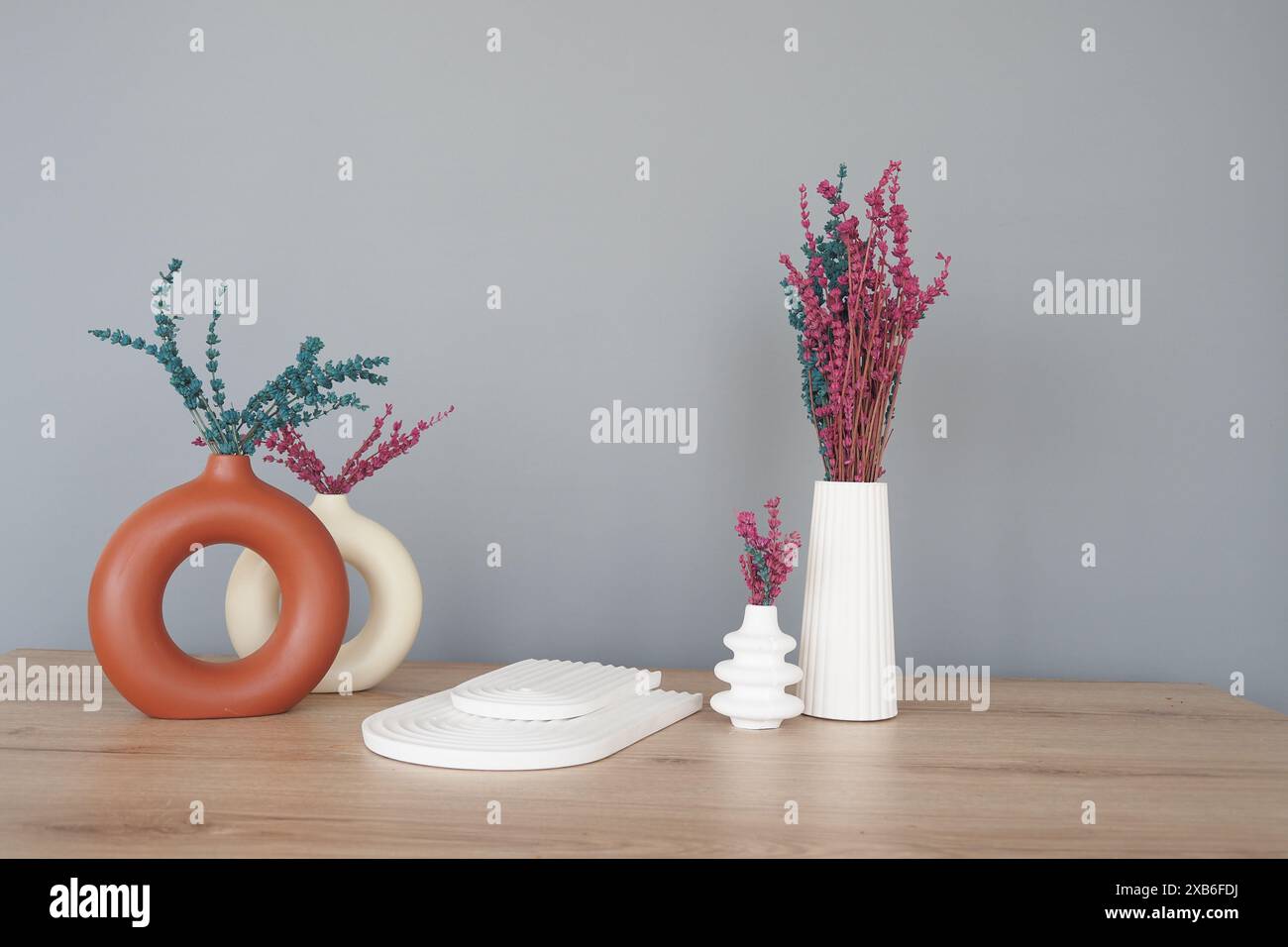 Create a trendy style at home with modern decor using ceramic vases and ...