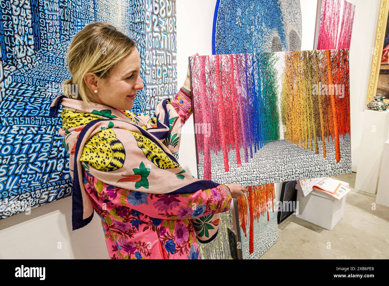 Miami Florida,Art Miami contemporary fair,Art Basel Week,inside ...