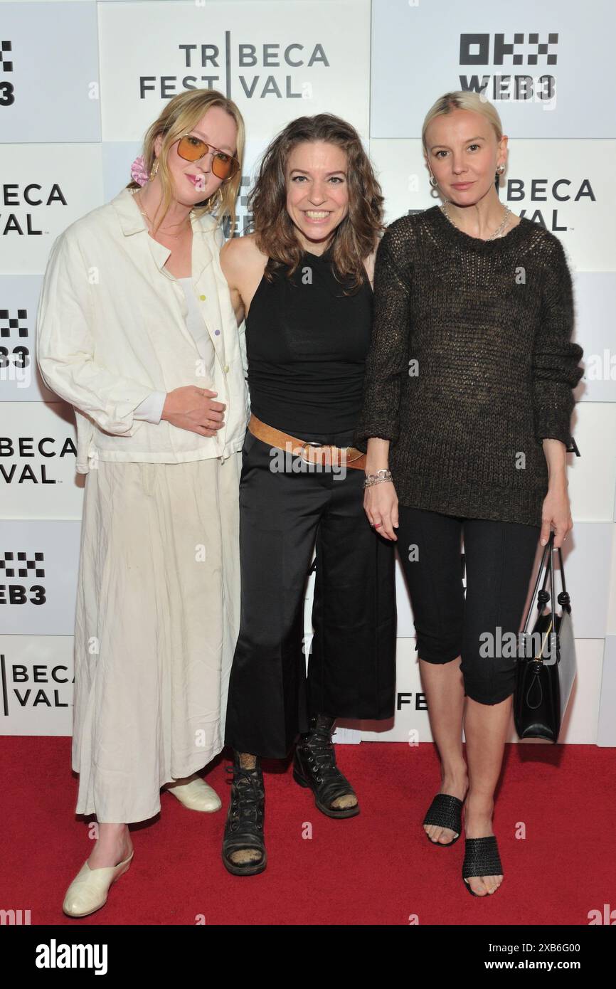 New York, USA. 10th June, 2024. L-R: Gracie Coates, Ani DiFranco and ...