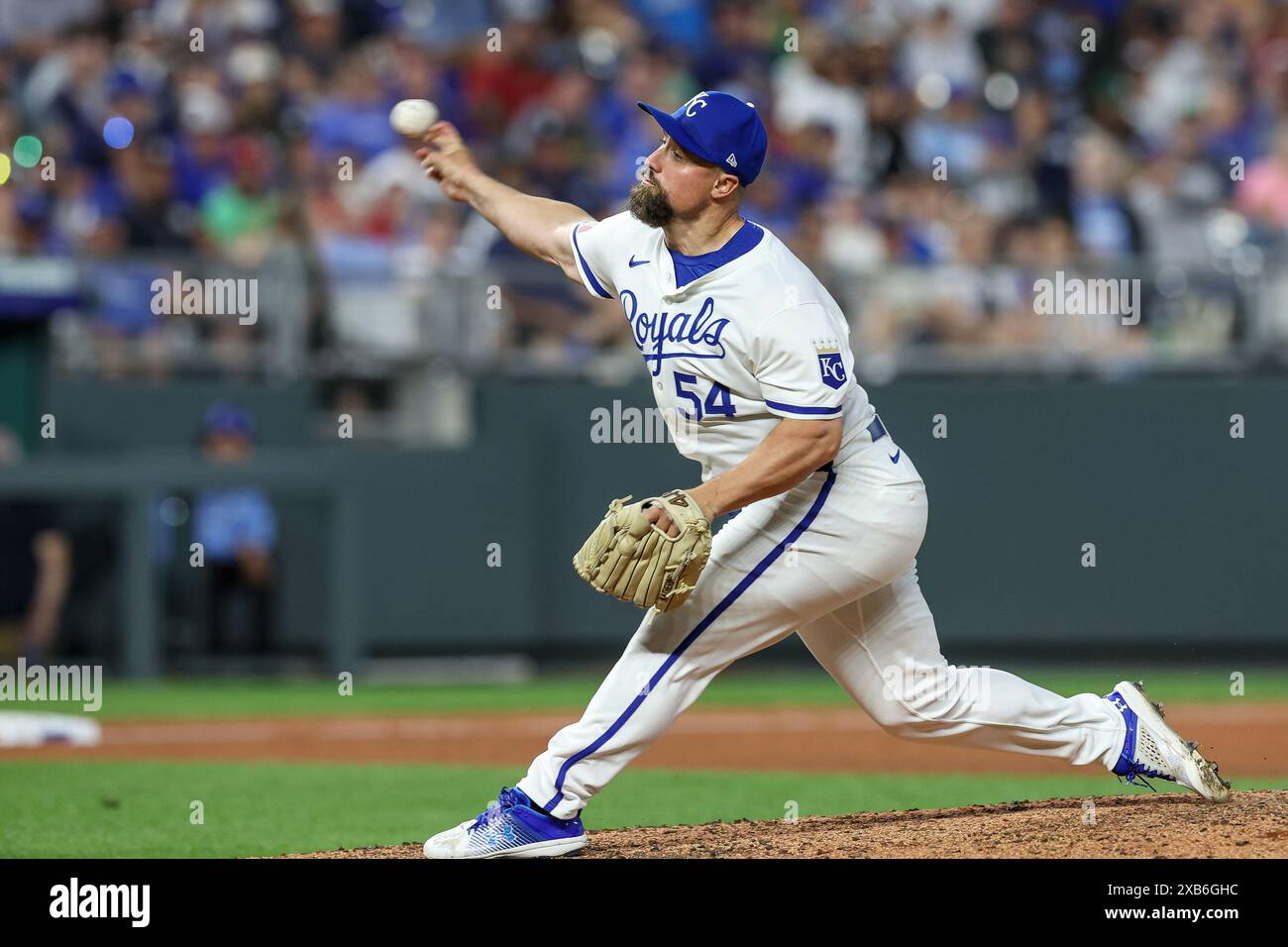 Kansas City, MO, USA. 10th June, 2024. Kansas City Royals pitcher Dan ...