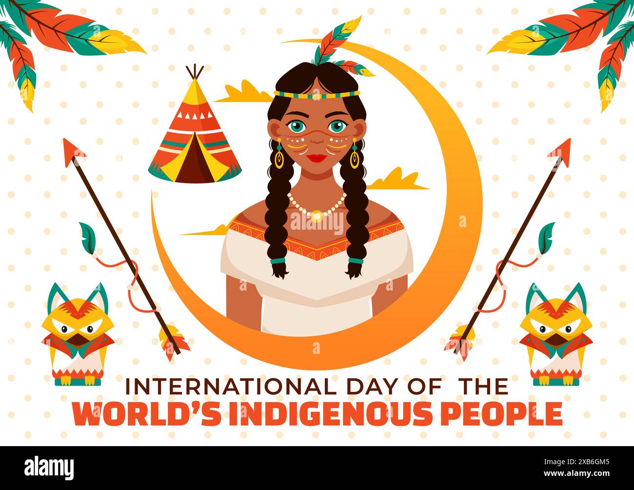 Vector Illustration for World Indigenous People Day on August 9 to ...
