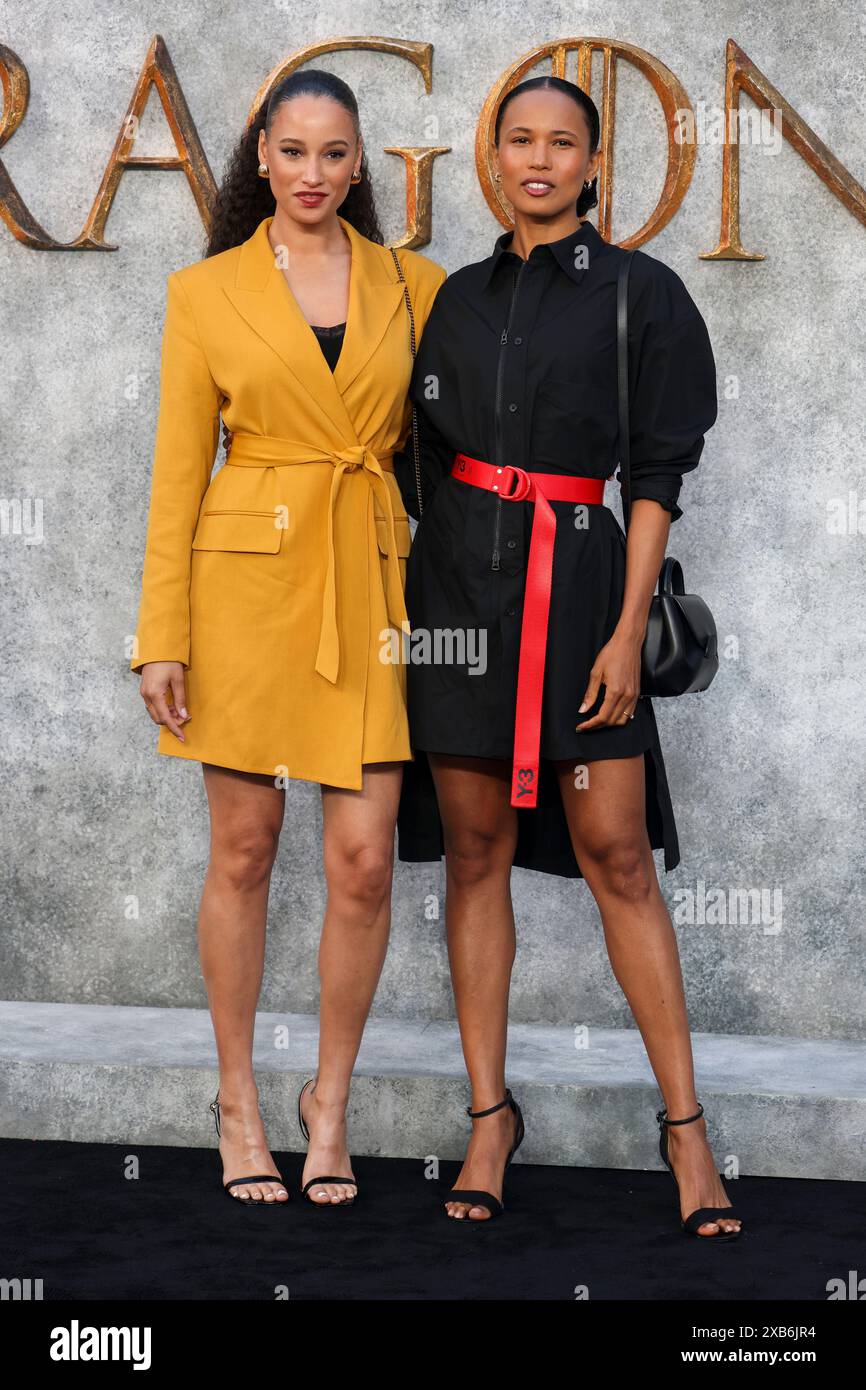 London, UK. 10th June, 2024. Elarica Johnson and Fola Evans-Akingbola ...