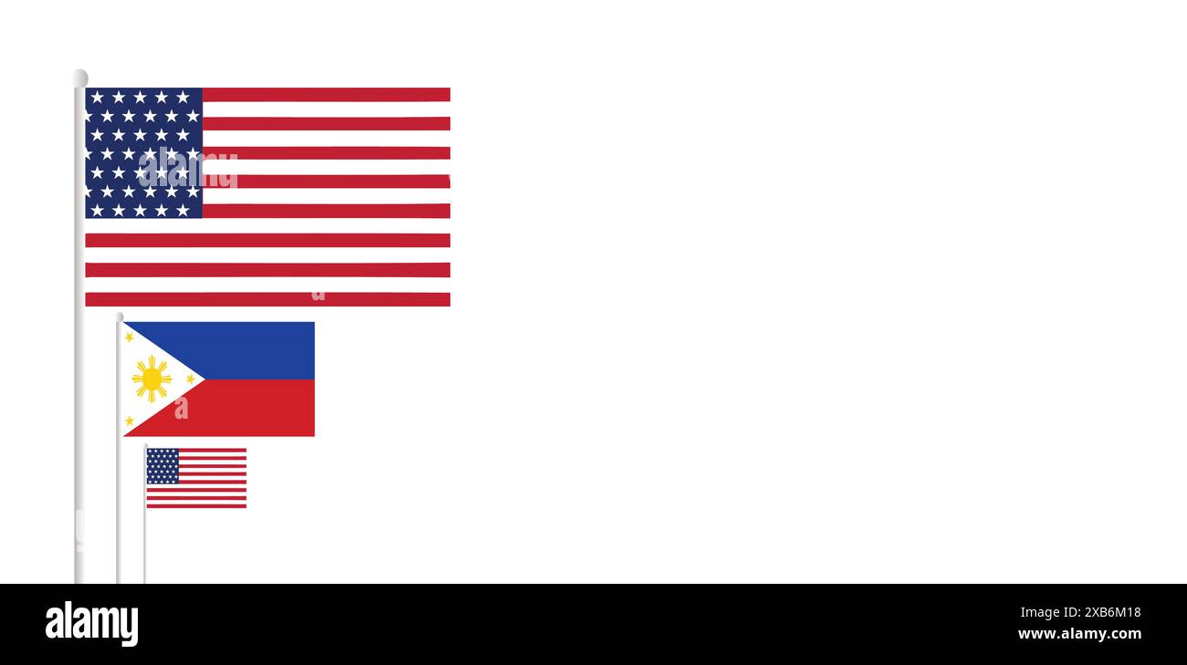 Filipino American History Month USA flag background Design Stock Vector ...