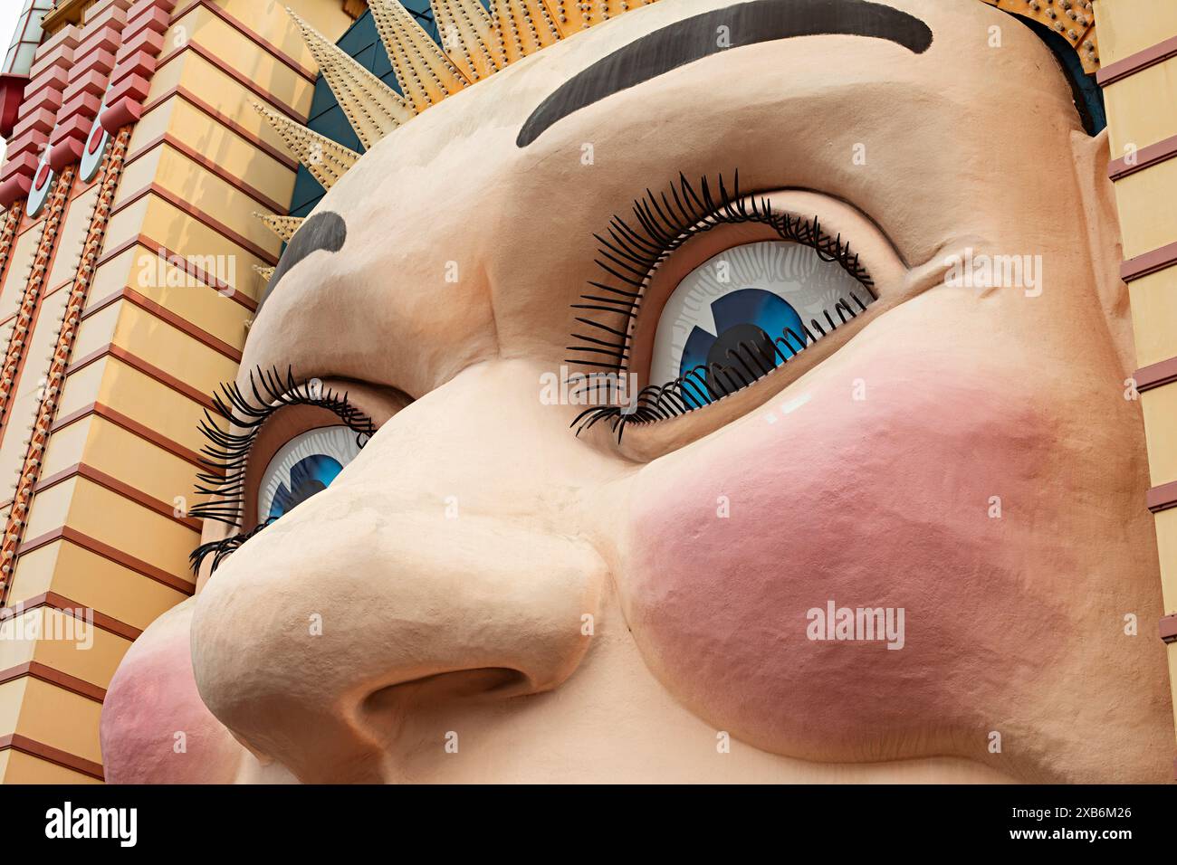 World Famous entrance to Luna Park face, Milsons Point, Sydney Stock ...