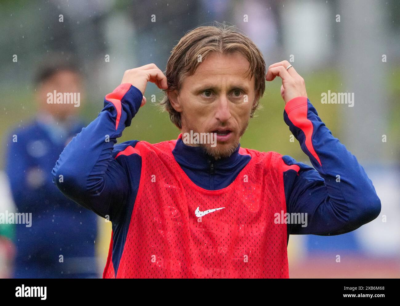 Neuruppin, Germany. 10th June, 2024. Croatia's Luka Modric trains at ...